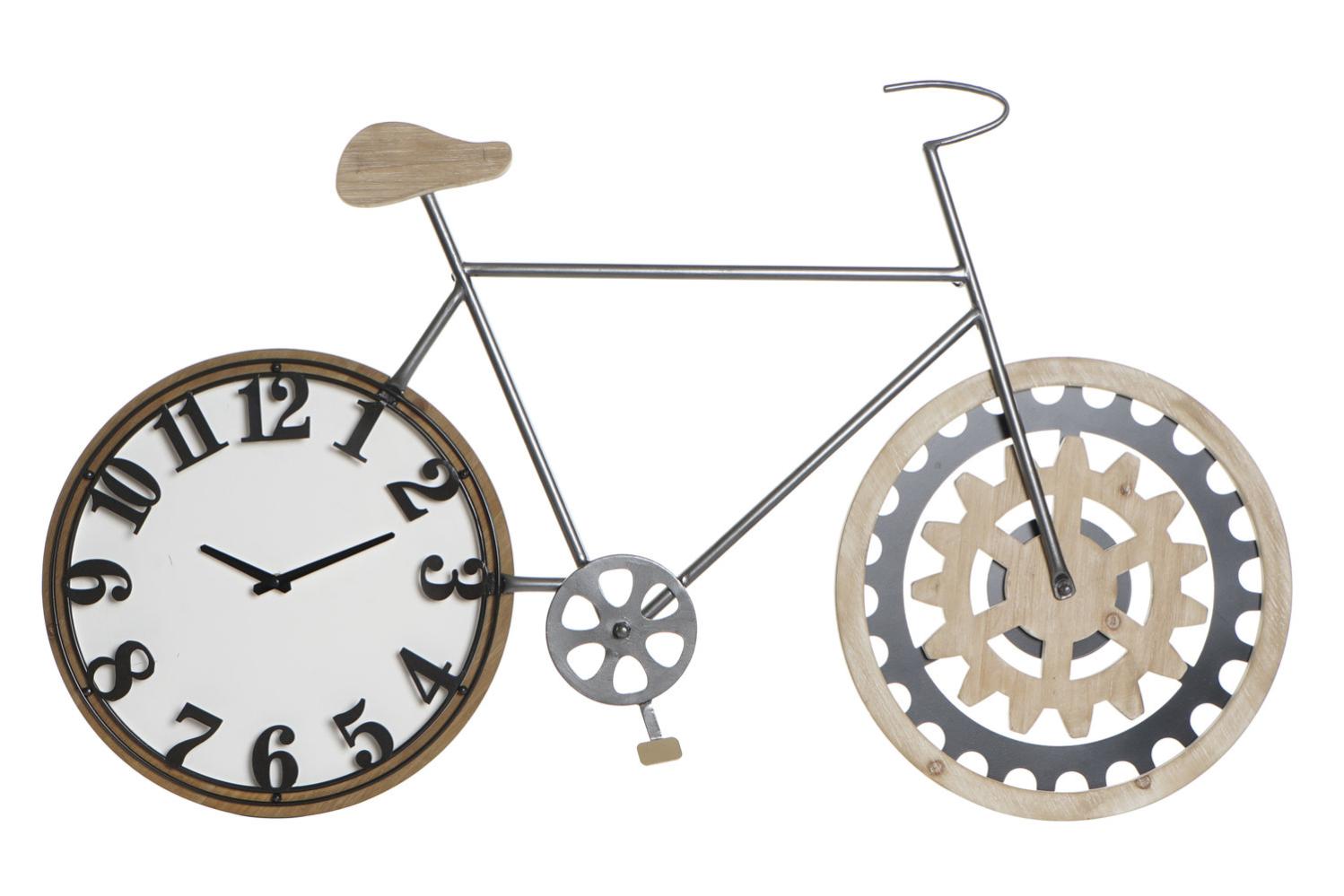 Reloj Pared Metal Mdf 108X6,4X63,5 Bicicleta Negro | Leroy Merlin