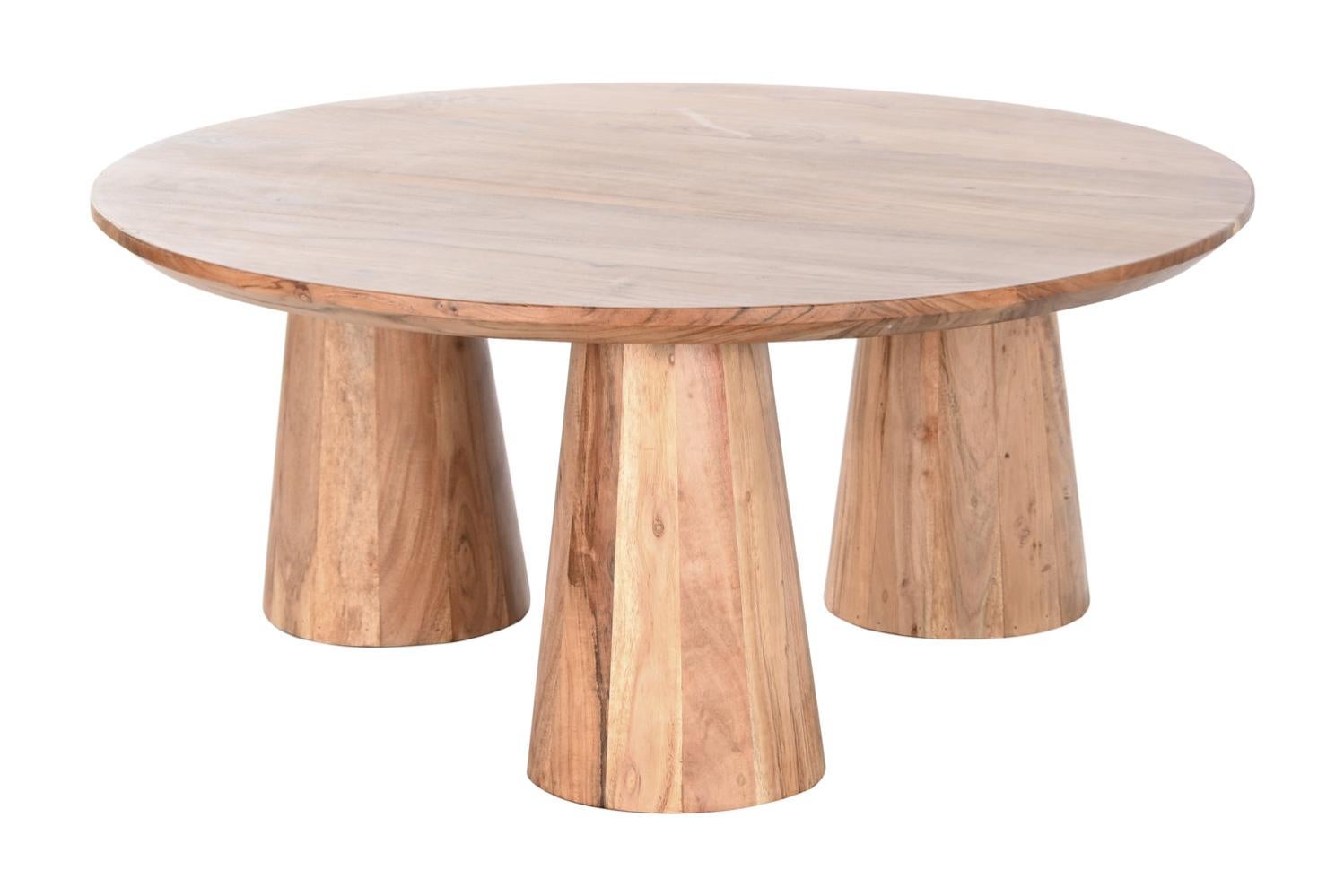 Table basse en acacia 100x100x43 naturel | Leroy Merlin