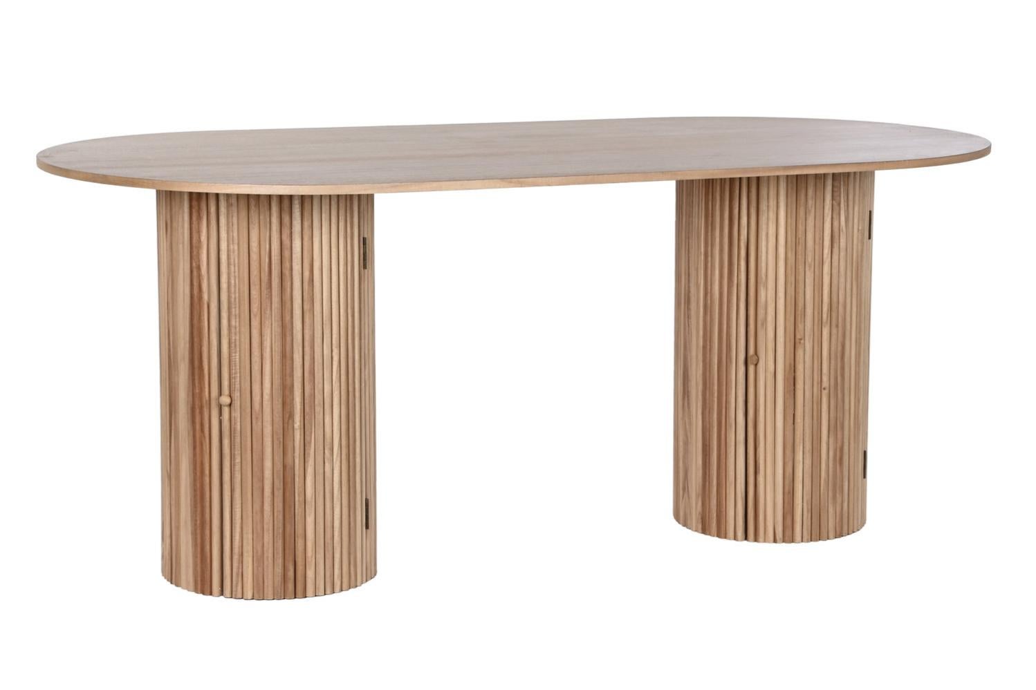 Mesa Ovalada Comedor Paulownia 180X90X75 Puertas | Leroy Merlin