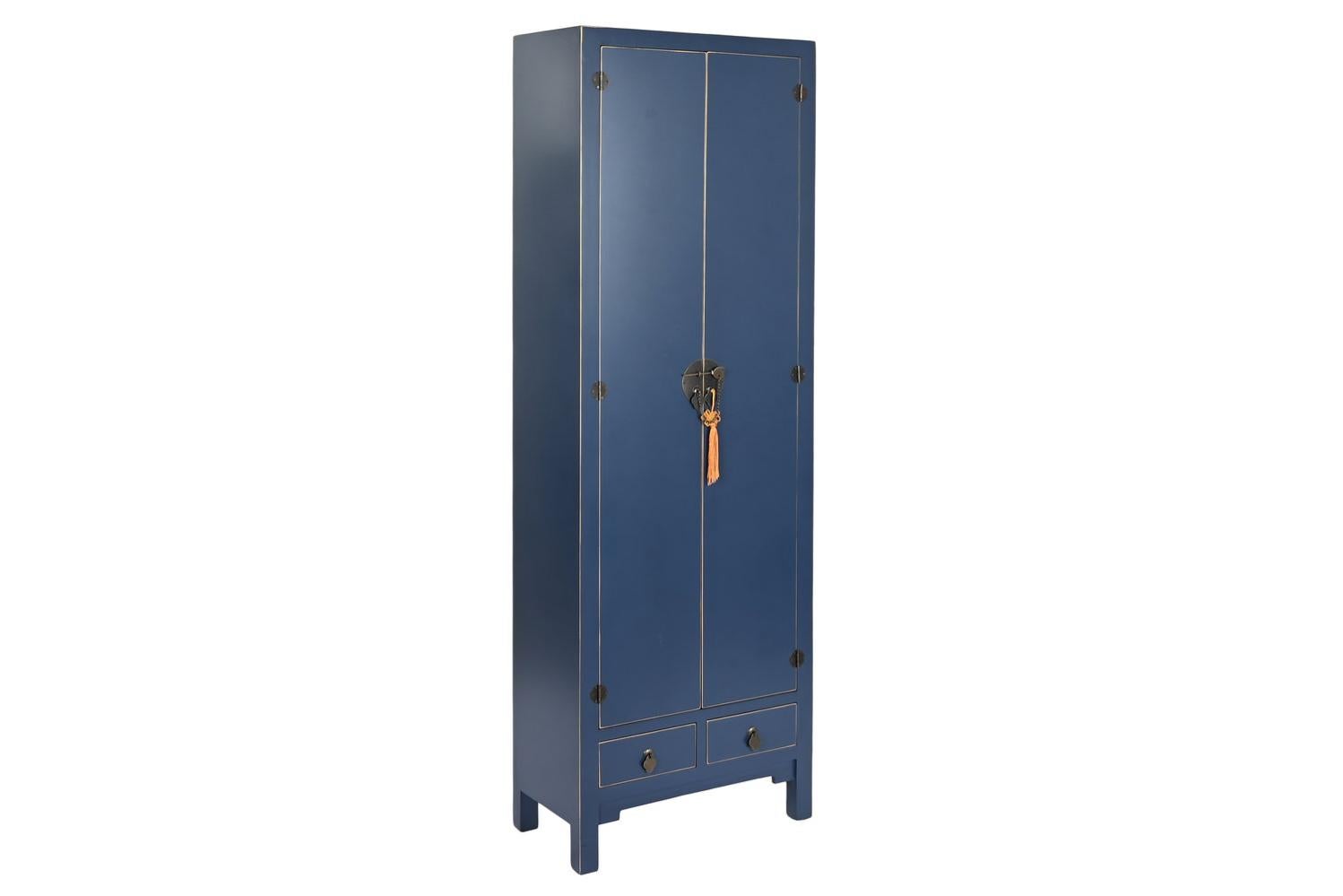 Armoire Mdf Sapin 60x30x180 32,00 2 Portes Bleu | Leroy Merlin