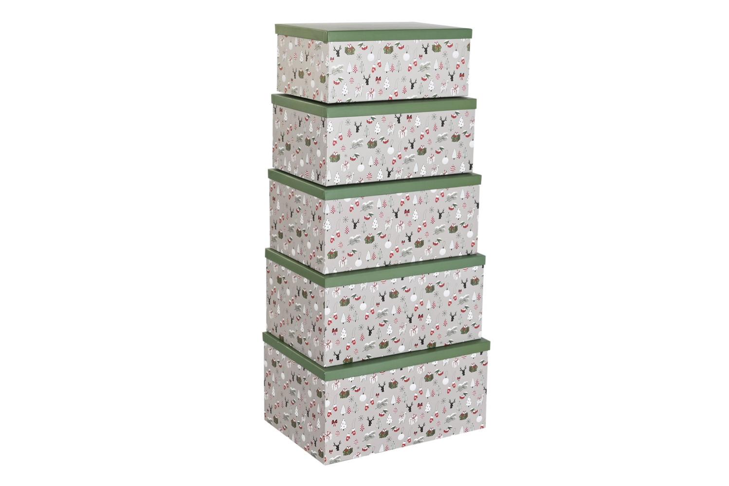 Coffret 5 Carton 50x35x25 Cadeaux Vert | Leroy Merlin
