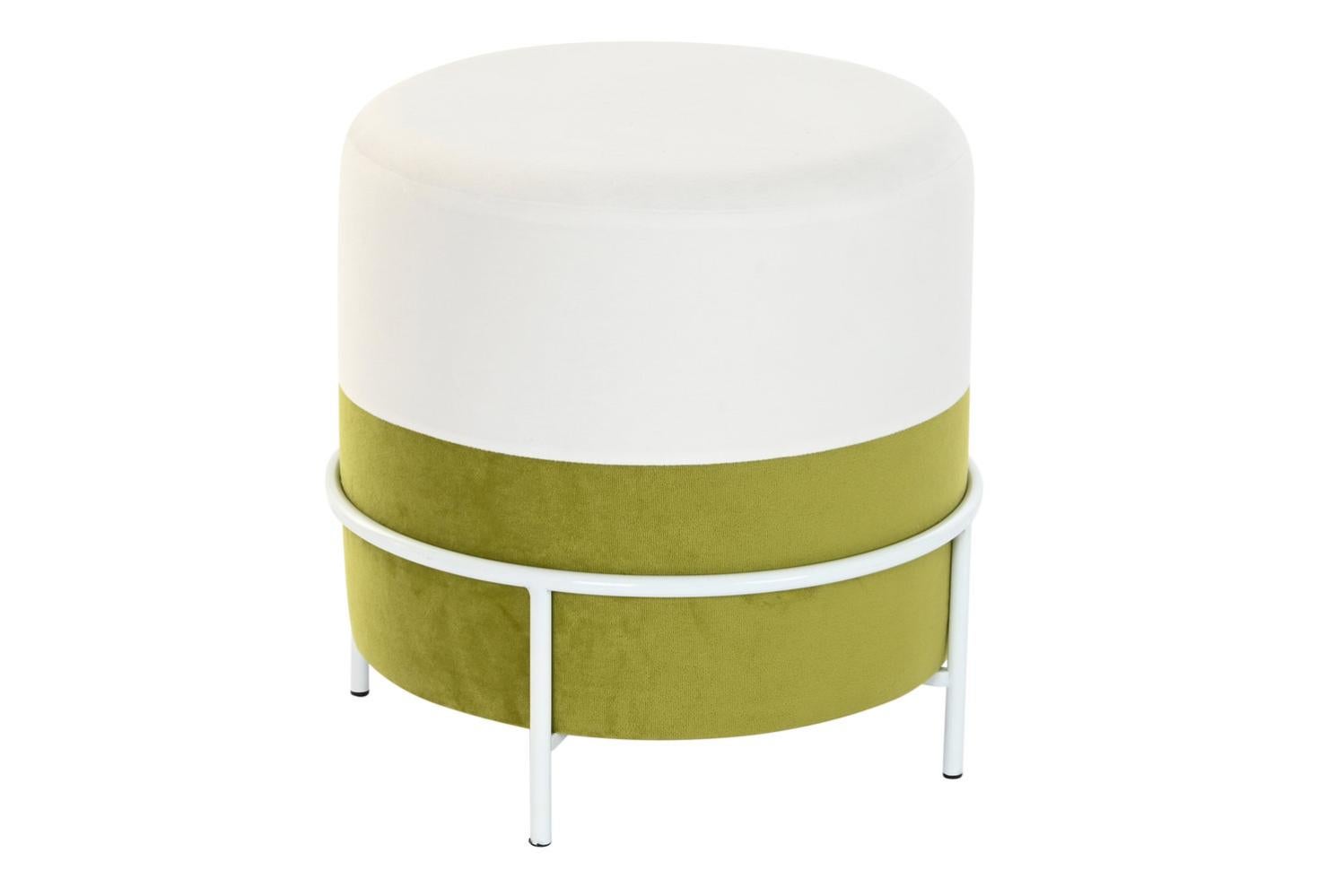 Repose-pieds Métal Polyester 40x40x40 Blanc | Leroy Merlin