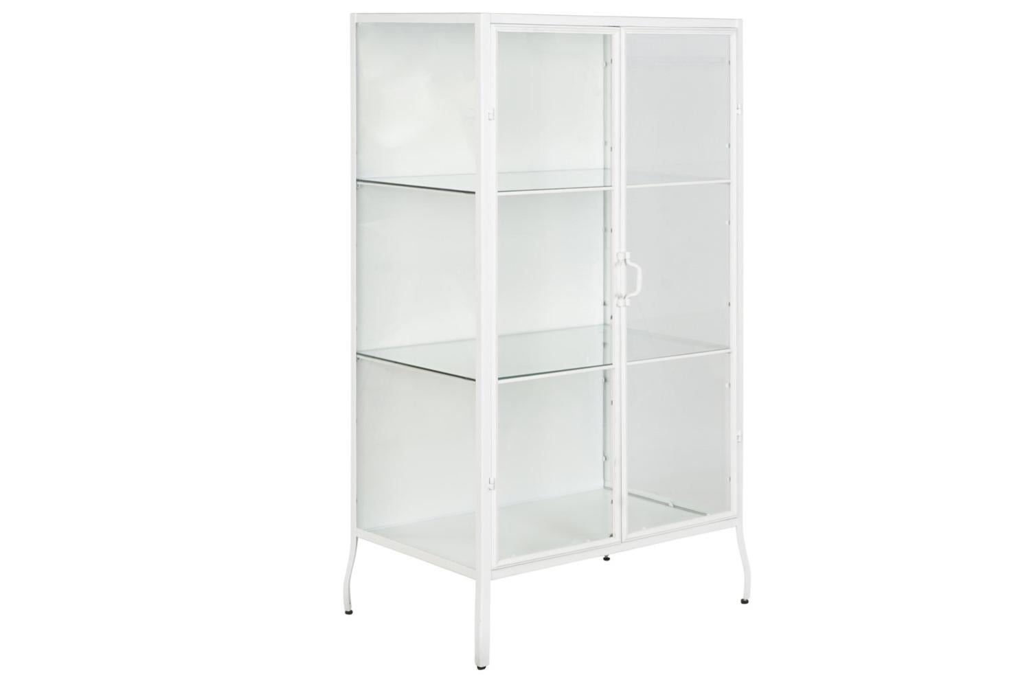 Vitrine métal verre 72x46x132 blanc | Leroy Merlin