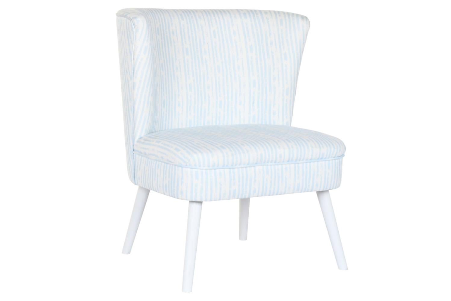 Fauteuil Bois Polyester 73x67x85 Rayures Bleues | Leroy Merlin
