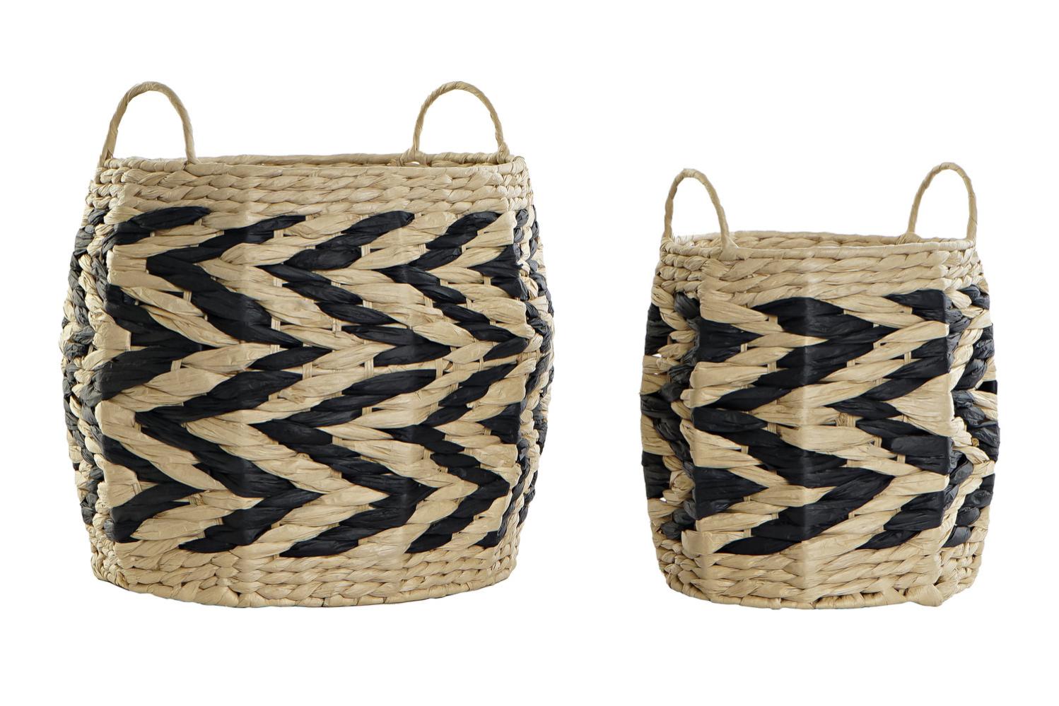Set de paniers 2 fibres 30x30x30 marron clair naturel | Leroy Merlin