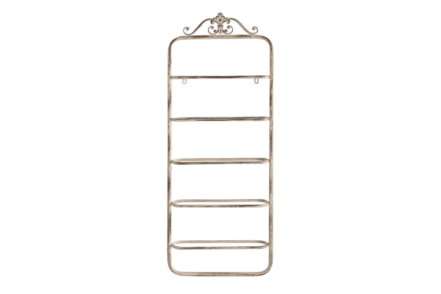 Casier à vin en métal 39x9,5x102,5 Blanc Vieilli | Leroy Merlin