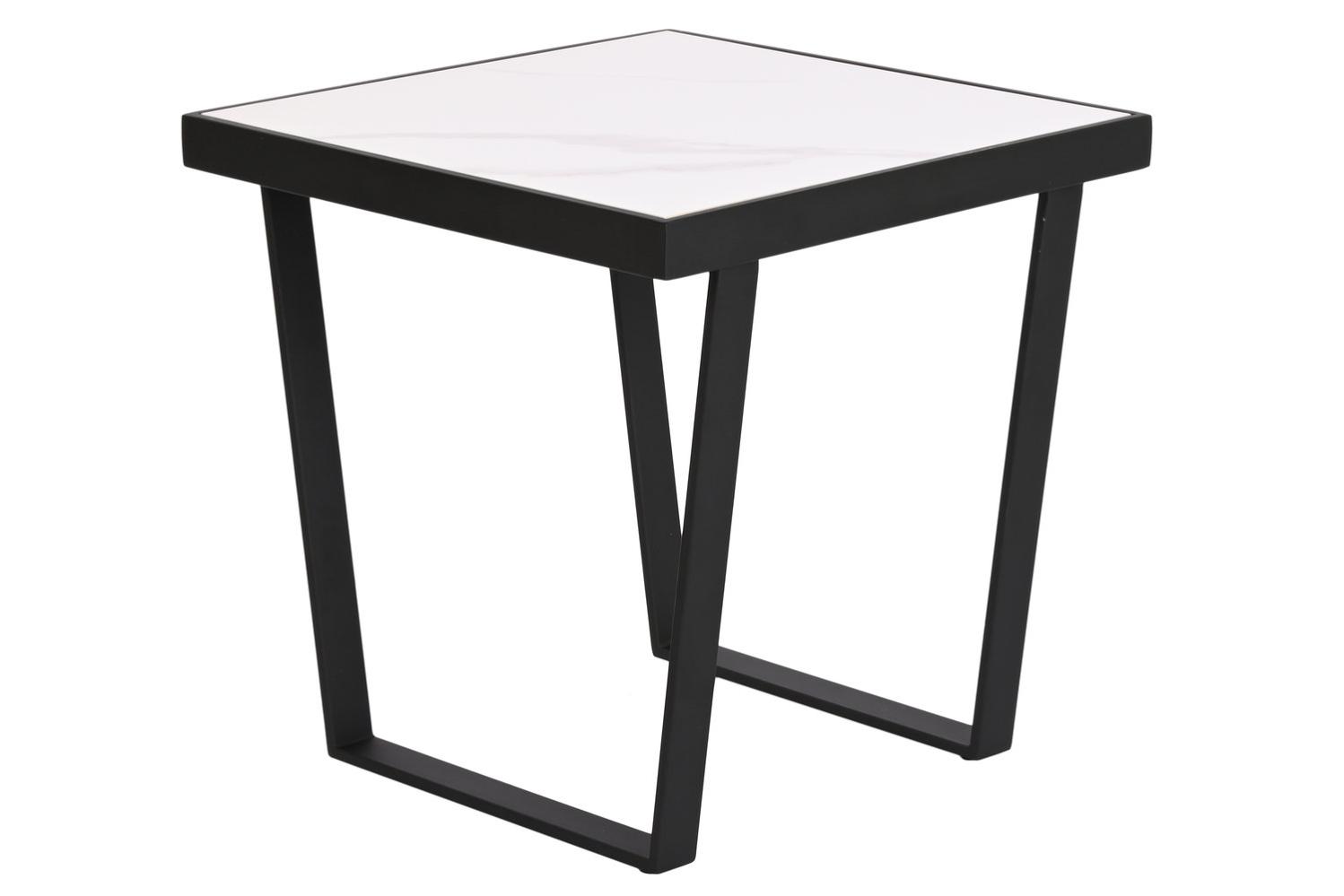 Table d'appoint en métal pierre frittée 50X50X50 | Leroy Merlin