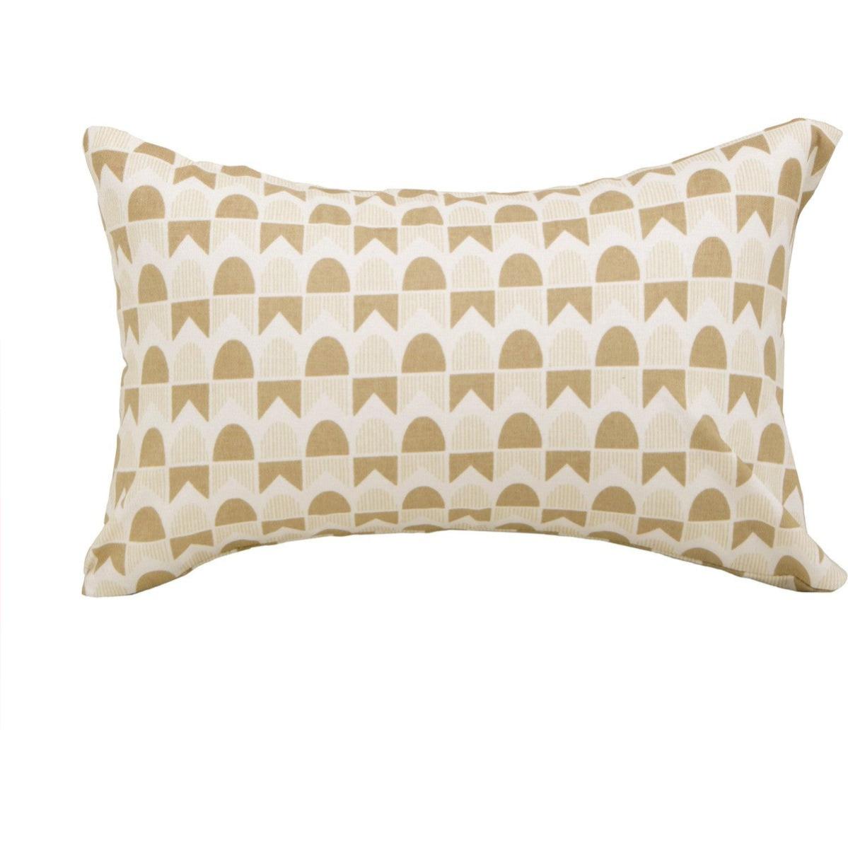 Coussin de plage 39x25 coton sable | Leroy Merlin