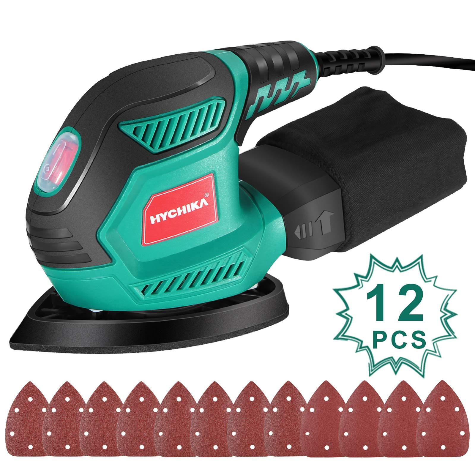 Ponceuse Vibrante, HYCHIKA 200W 14000RPM Ponceuse Triangulaire Vibrante ...