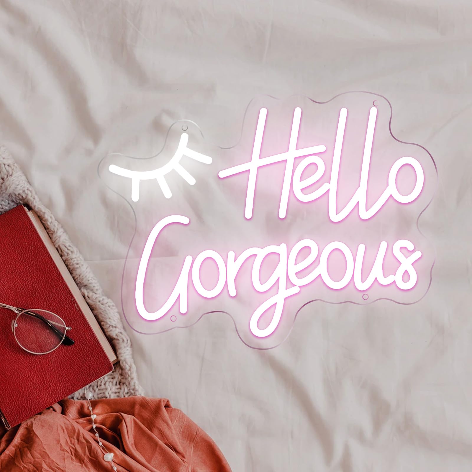 Letrero de neón Hello Gorgeous para decoración de pared, luces de neón ...