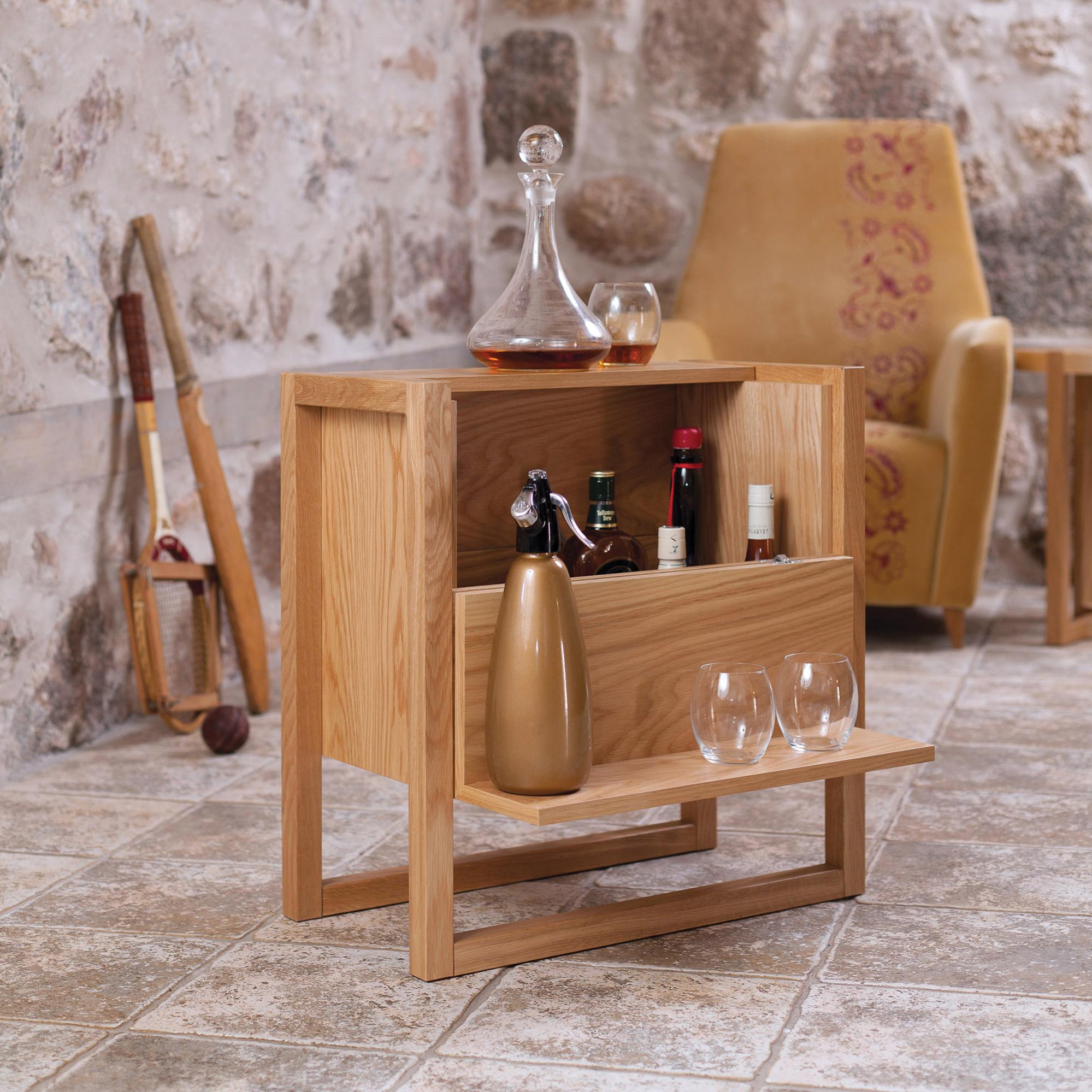 Mini bar 59x30x60 cm décor chêne- KEILA | Leroy Merlin