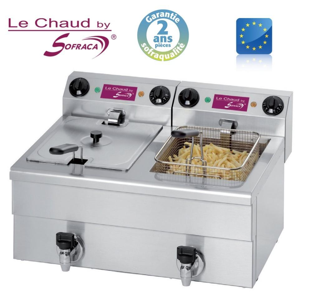 Friteuse électrique de table - 2 x 10 Litres - Sofraca | Leroy Merlin