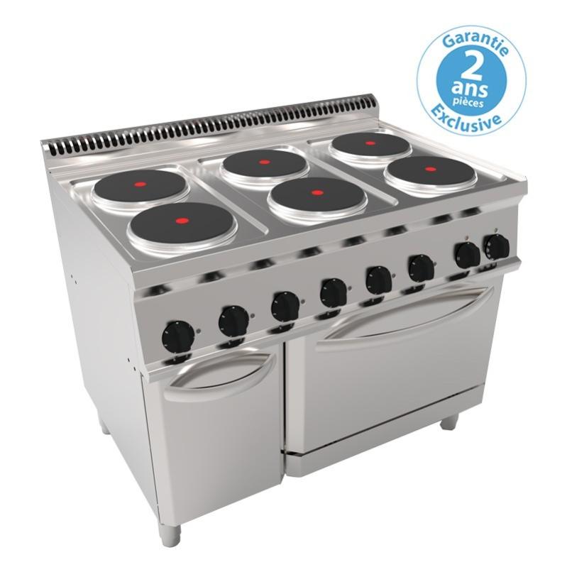 Fourneau électrique avec four électrique statique GN 2/1 et placard - 6 ...