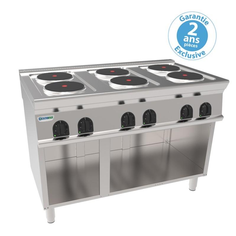 Piano de cuisson électrique sur placard ouvert - 6 plaques rondes 15,6 ...