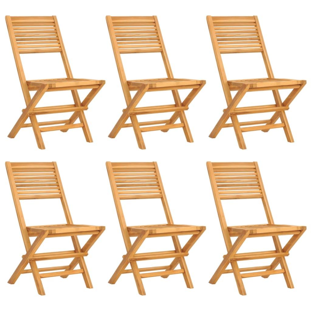 Chaises de jardin pliantes 6 pcs 47x62x90 cm bois massif teck | Leroy ...