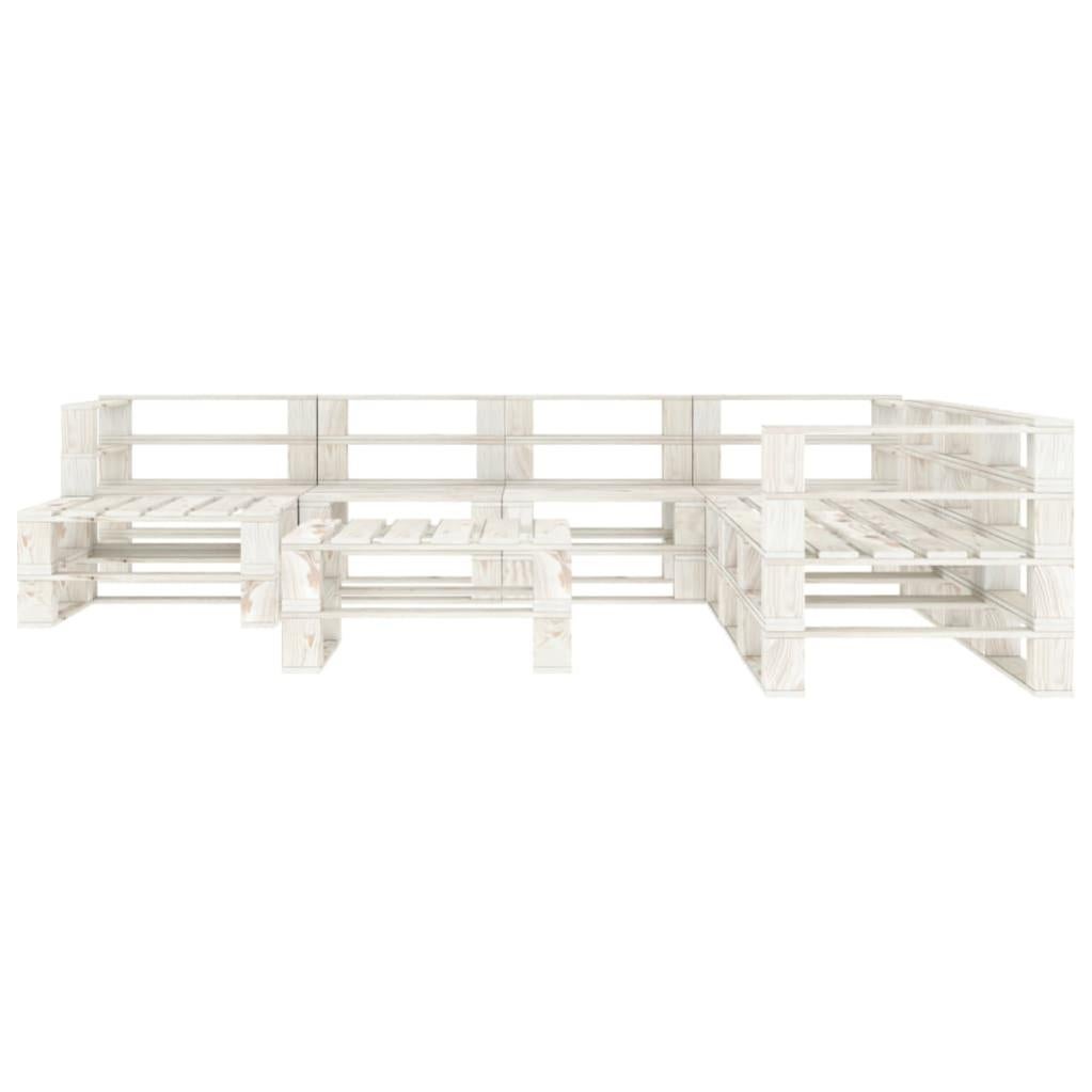 Pallet Mobili da Giardino 9 pz in Legno Bianco | Leroy Merlin