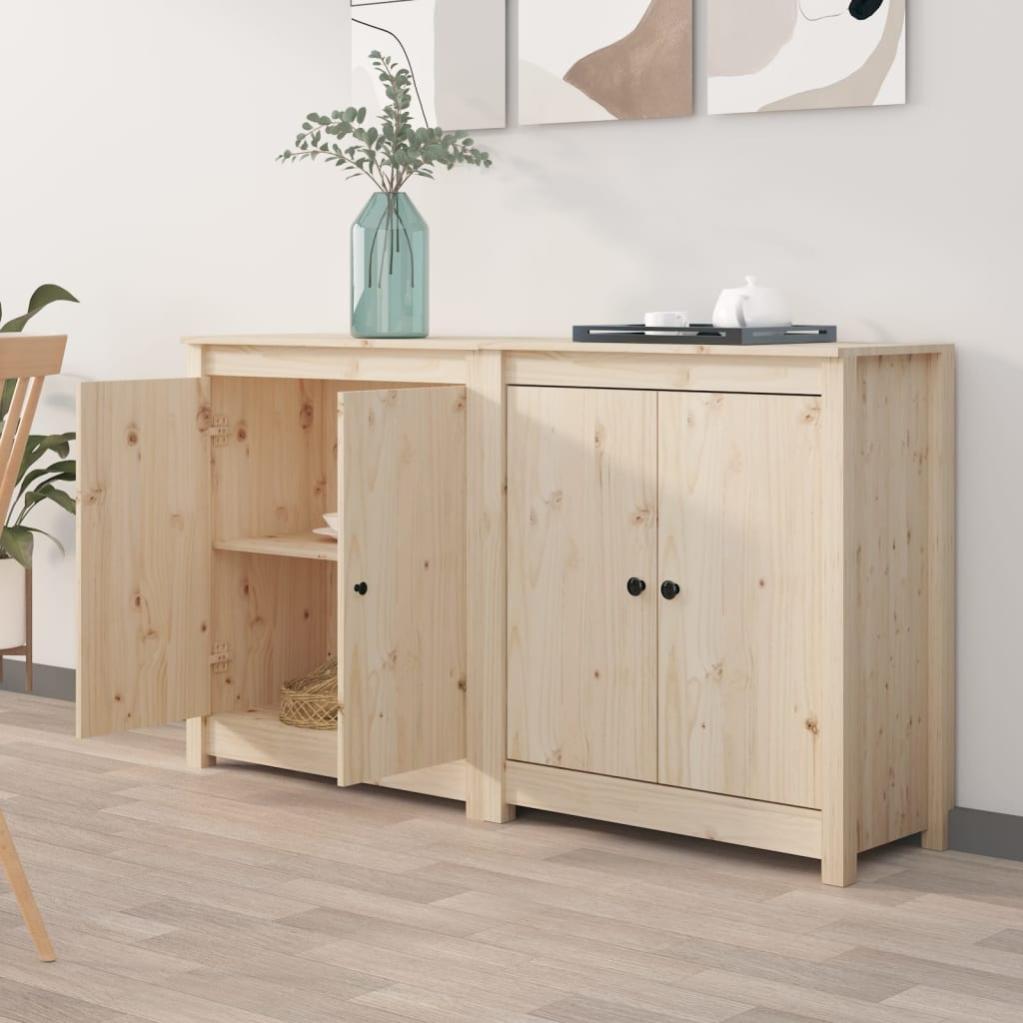Buffets 2 pcs 70x35x80 cm Bois massif de pin | Leroy Merlin