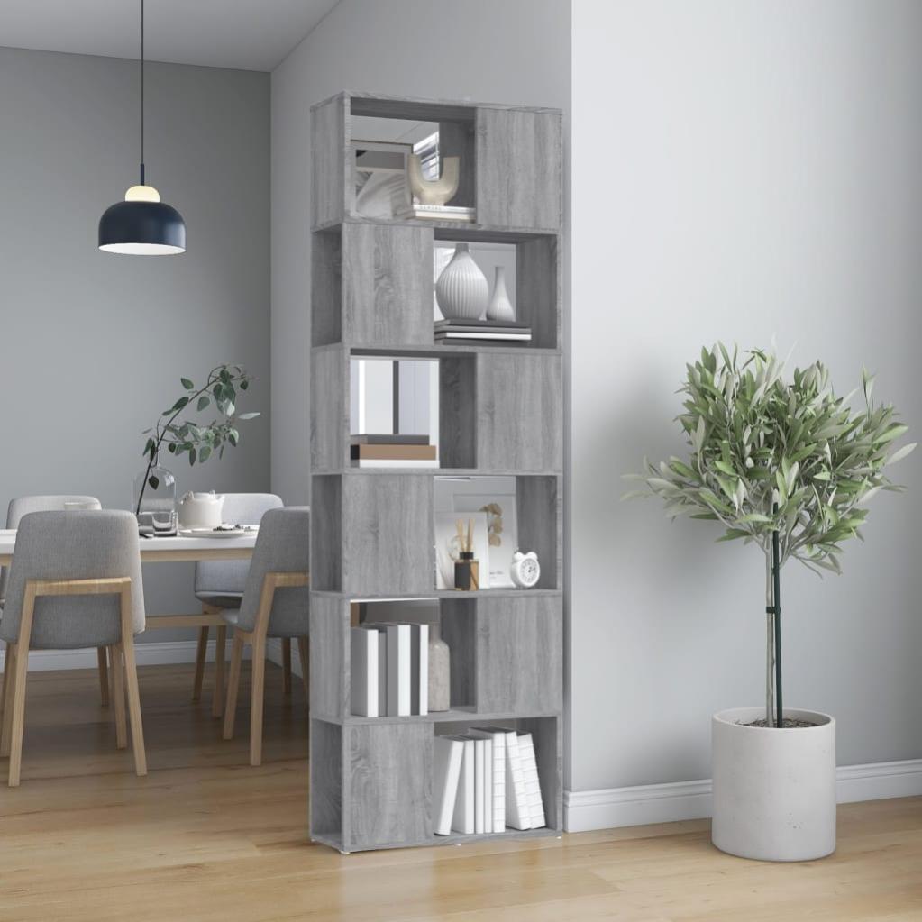 Librería/Separador de ambientes Sonoma gris 60x24x186 cm | Leroy Merlin