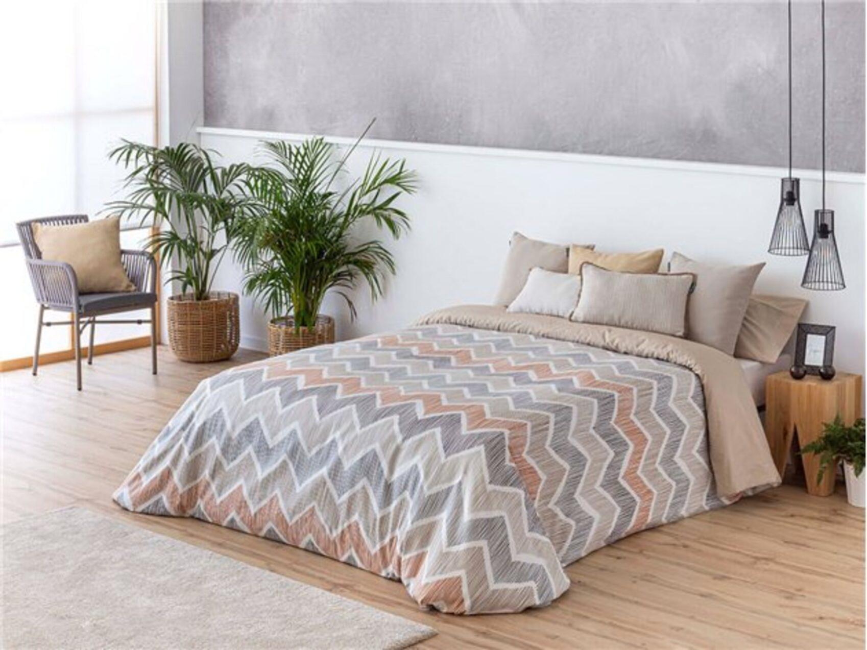 Juego de Funda Nórdica 3 piezas Rioja Color Beig para cama de 135 cm ...