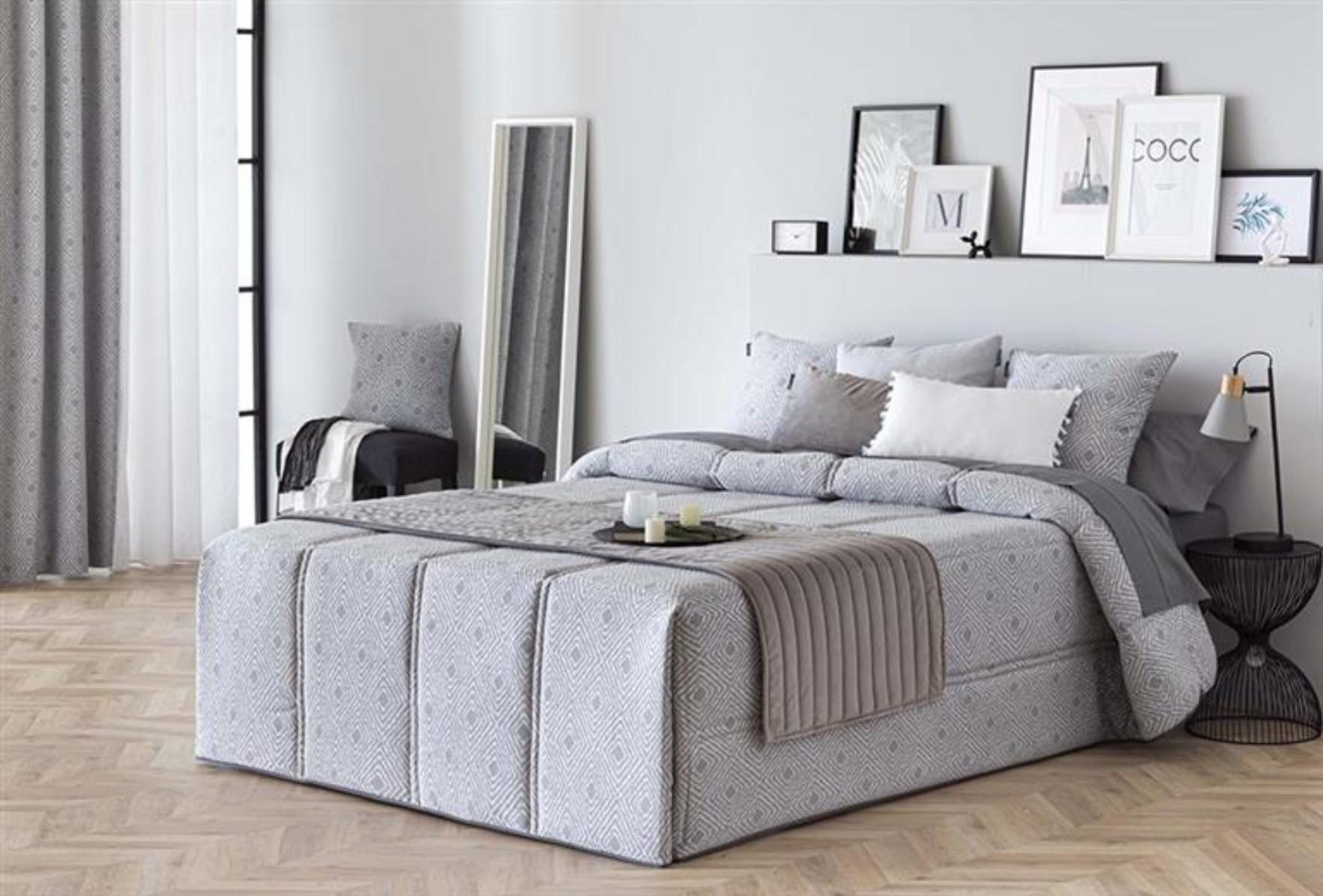 Edredon Conforter Jacquard Cerler Gris para Cama de 150 cm | Leroy Merlin