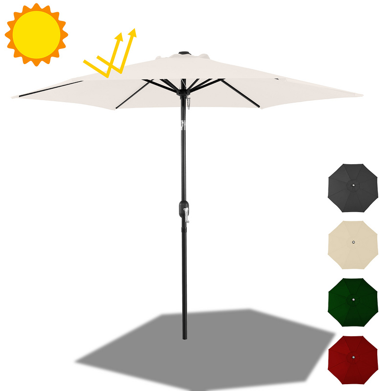 Parasol Ø350CM - Hauteur et Angle Réglables - Système de Manivelle ...