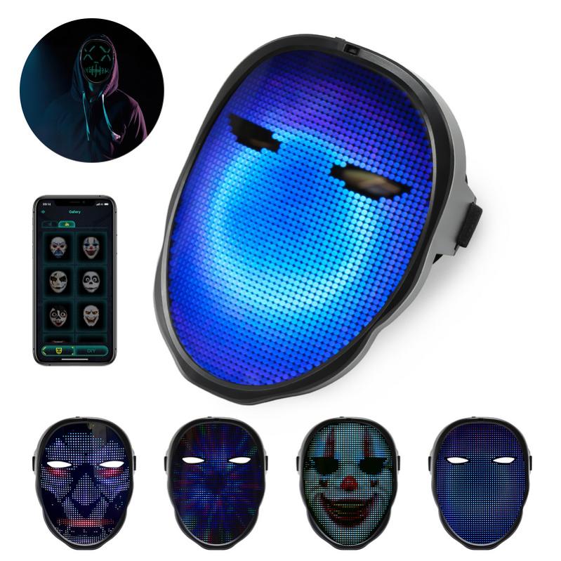 Máscara LED facial HD WIFI con patrón personalizado programable por ...