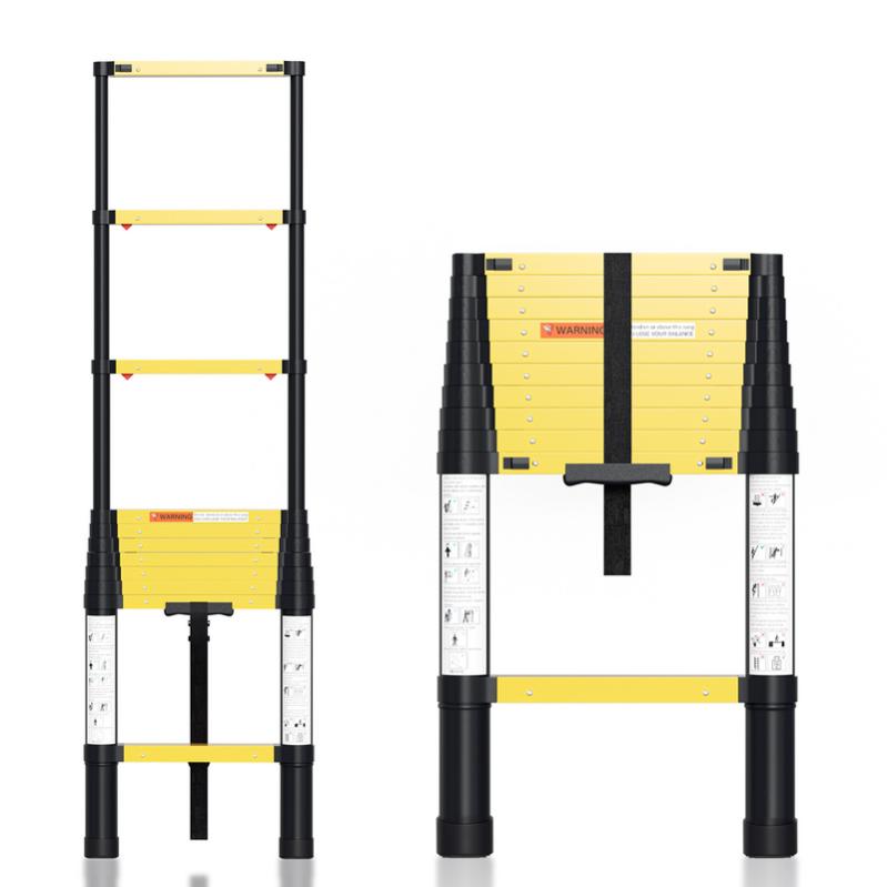 Echelle Télescopique jusqu'à 150 kg Escabeau stable en aluminium Multi ...