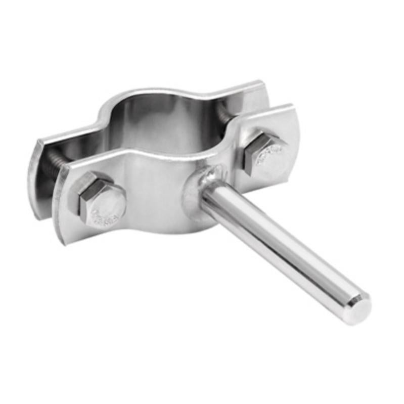 Collier d’attache avec tige à souder DIN 40,00 - 41,00 mm Inox 304 ...