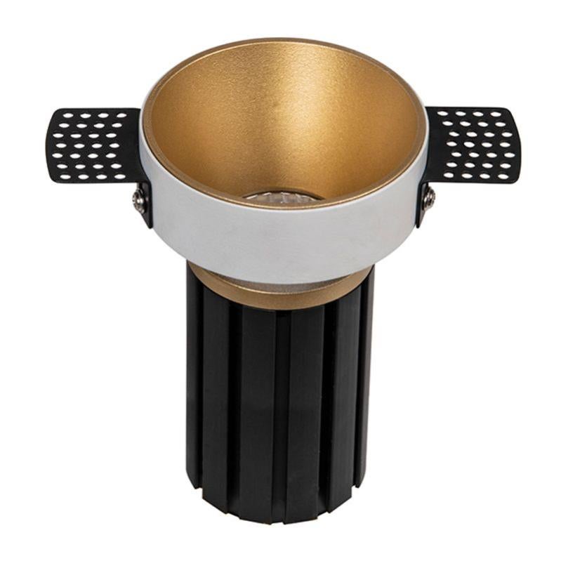 Spot LED Encastrable D82 15W Doré Mat ZAMBELIS - 36 ° - Blanc chaud ...