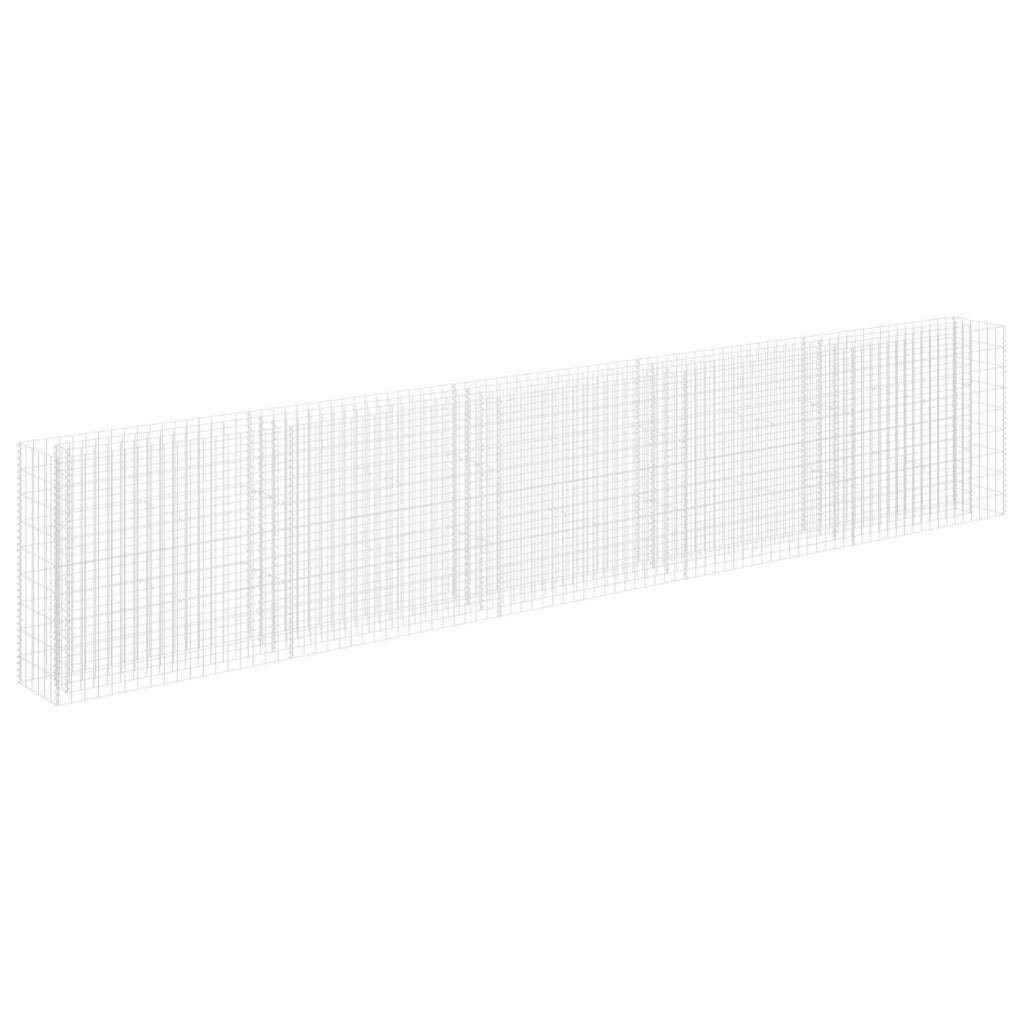 Lit surélevé à gabion Acier galvanisé 450x30x90 cm | Leroy Merlin