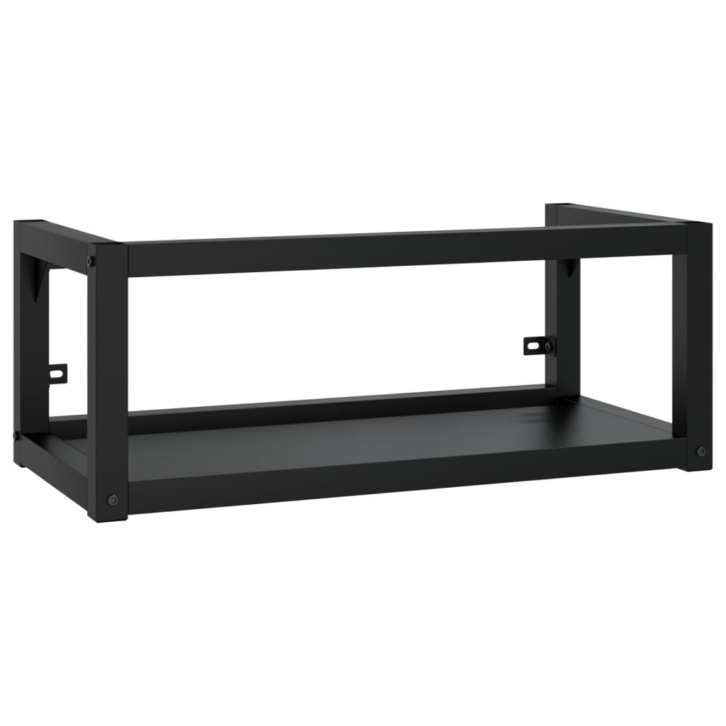 Estructura para lavabo de baño de pared Negro 79x38x31 cm Hierro ...