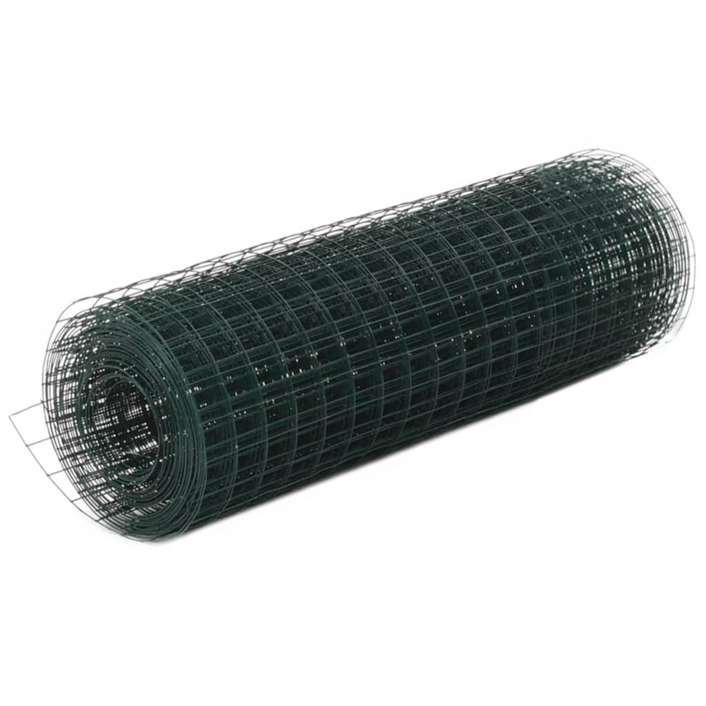 Rete in acciaio con rivestimento in PVC 10x0,5 mt Verde | Leroy Merlin