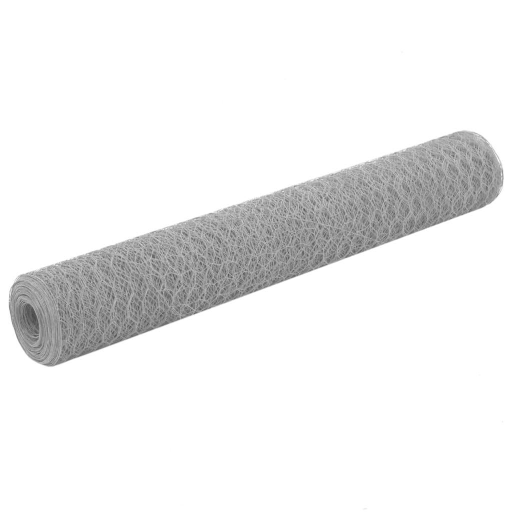 Rete in acciaio e copertura in PVC 25 x 1 m Grigio | Leroy Merlin