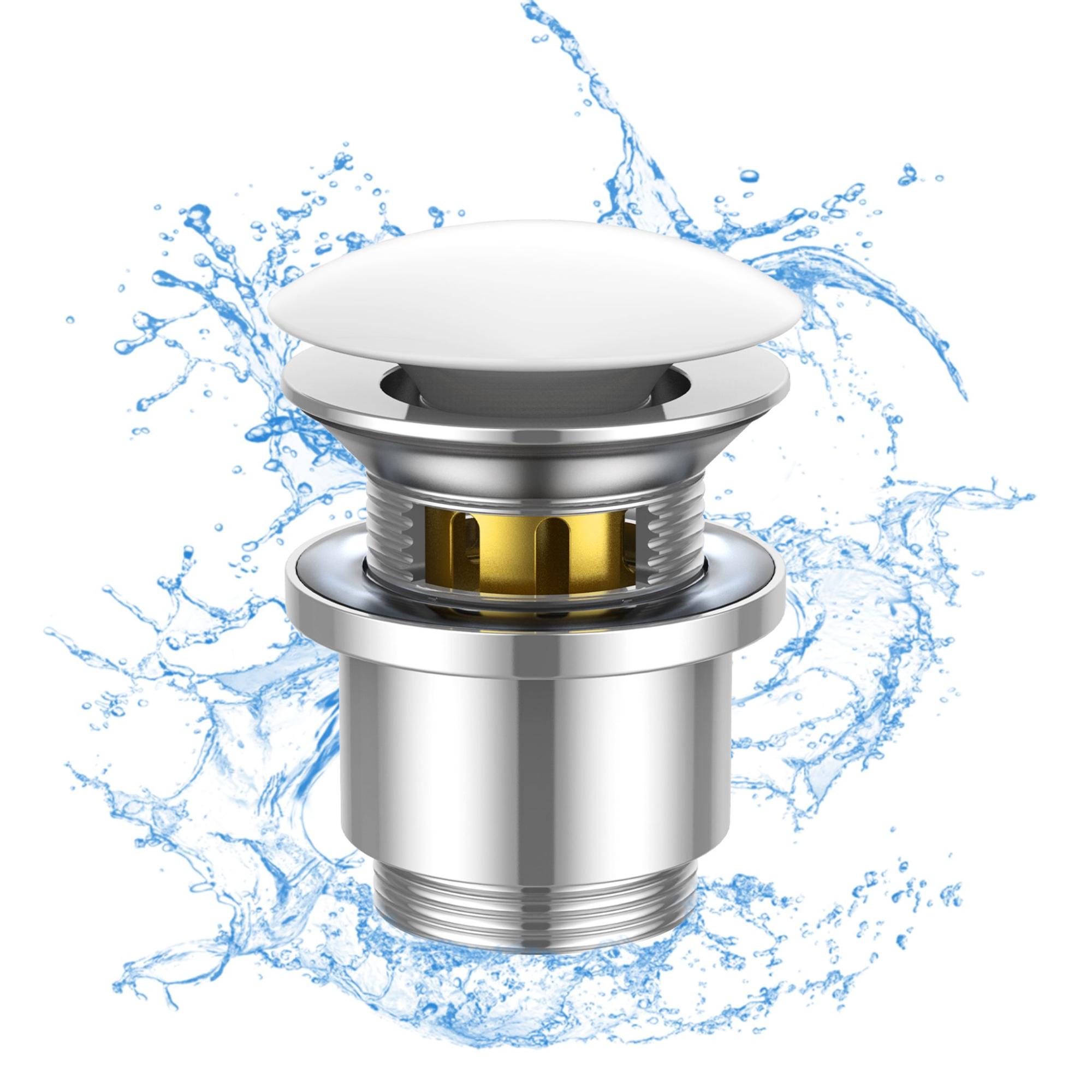 Bonde Pop-up avec Trop-plein Bonde Lavabo Équipé Panier-filtre Quick ...