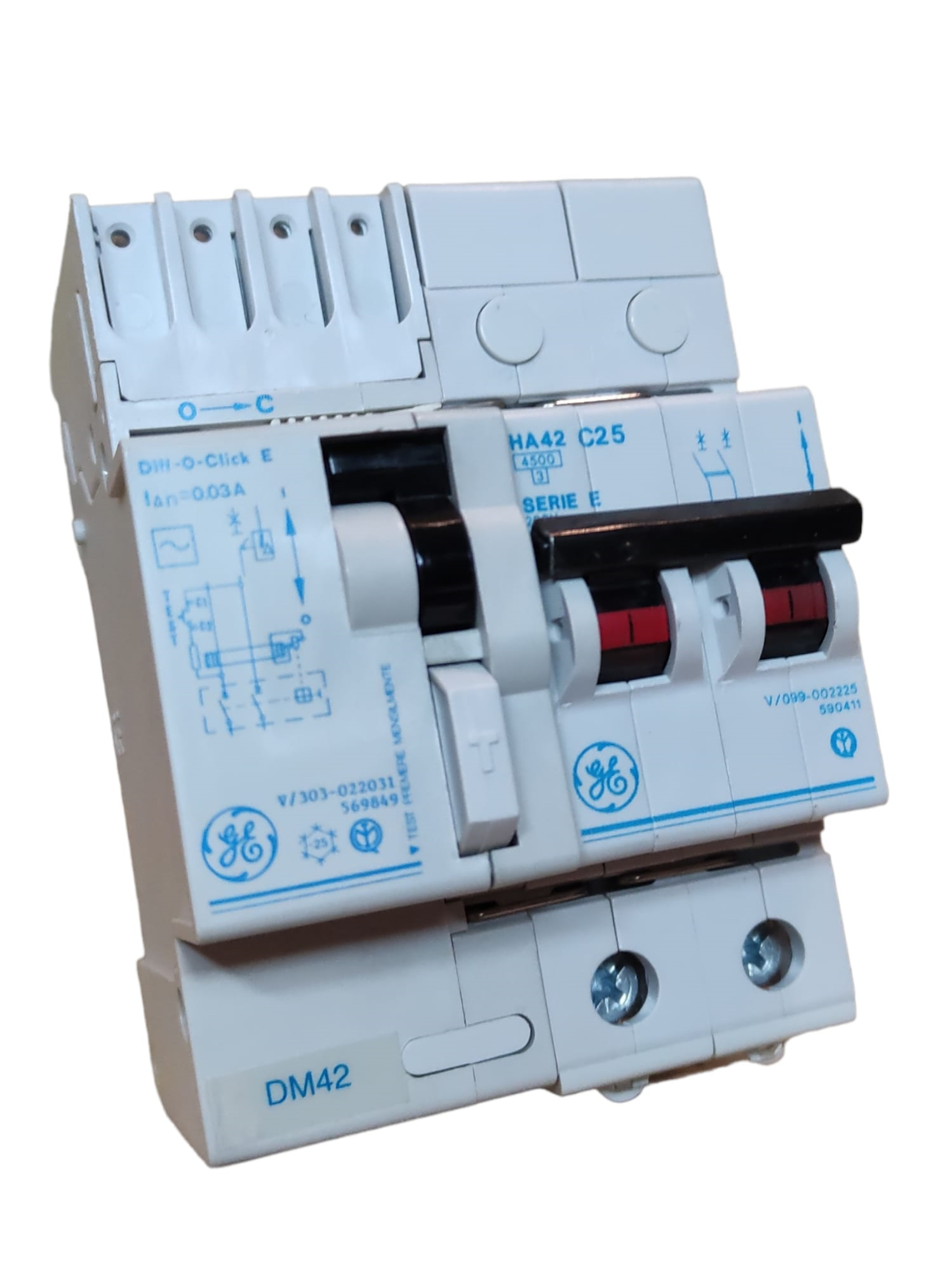 Ge power 591204 dm42 c25//0,03 interruttore differenziale 2p c25a 30ma 4,5ka - Nuovo | Leroy Merlin