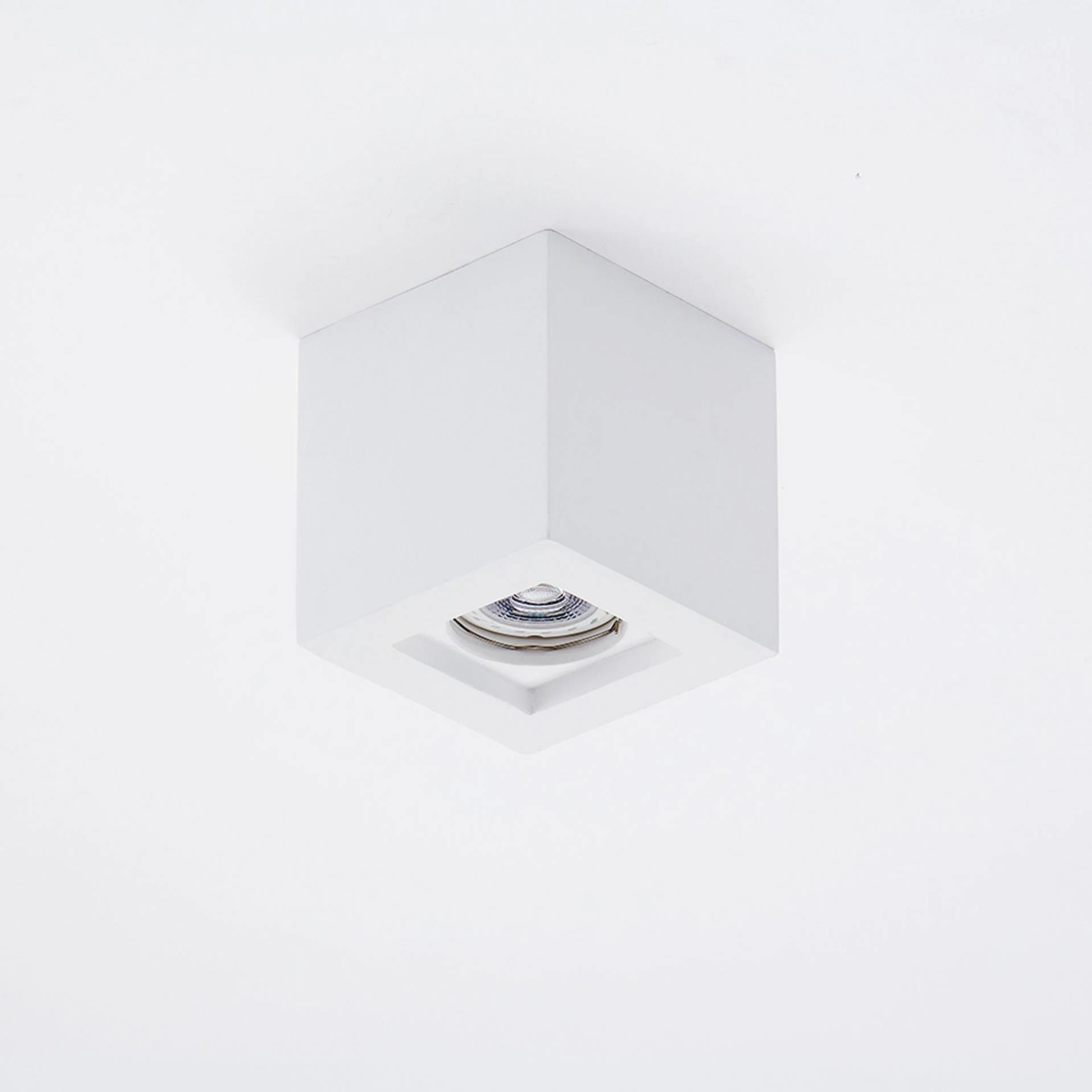 Isyluce 825 spot in gesso c//cornice gu10 100x100x100 - Nuovo | Leroy Merlin