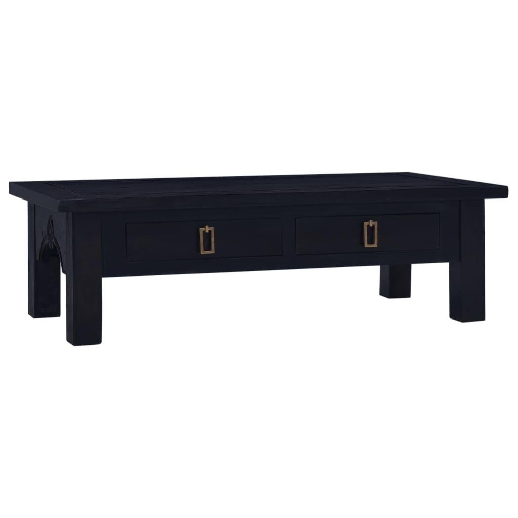 Mesa de centro negra claro 100x50x30 cm Madera maciza de caoba | Leroy ...