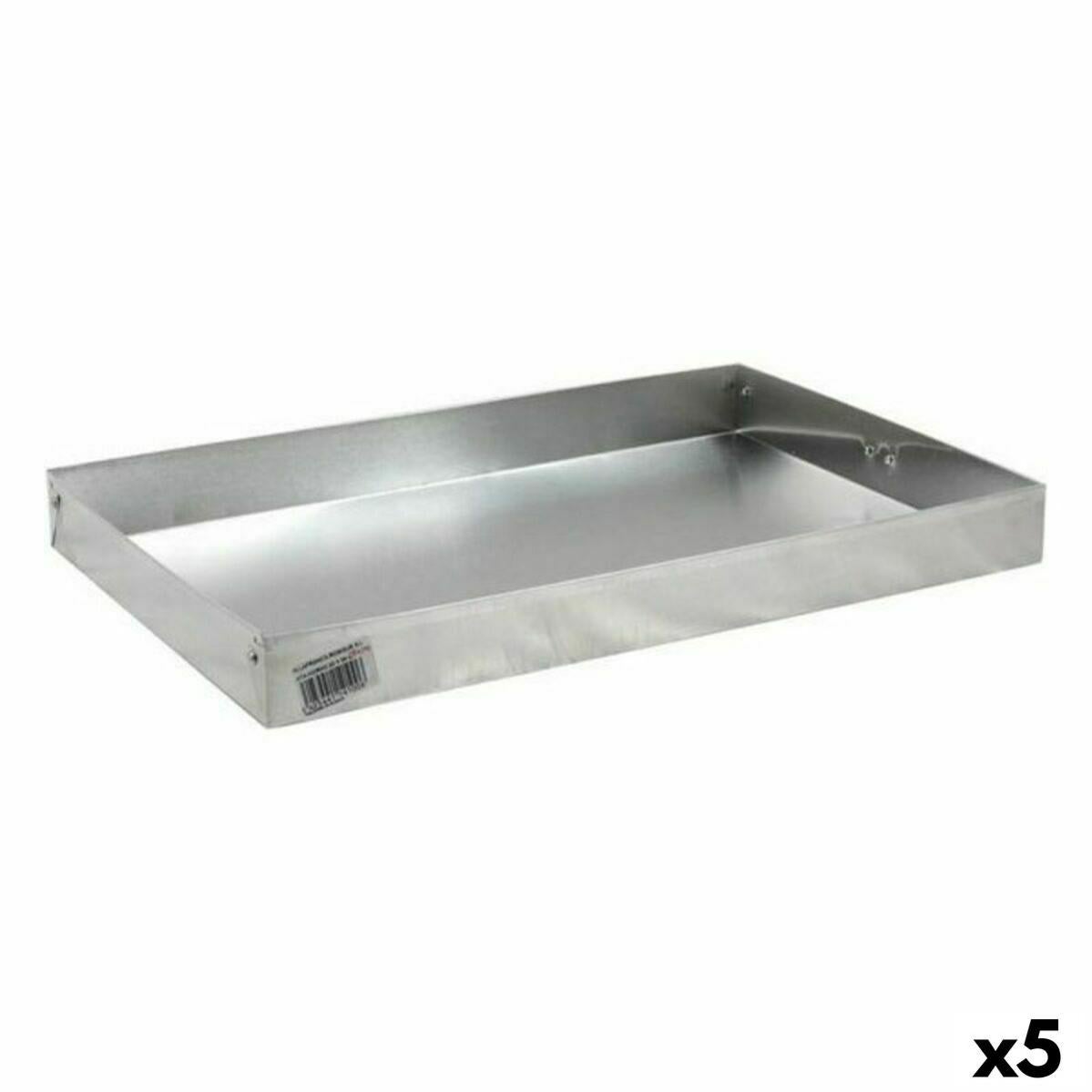 Stampo Rettangolare VR Argentato Alluminio 34 x 22,5 x 3,5 cm (5 Unità ...