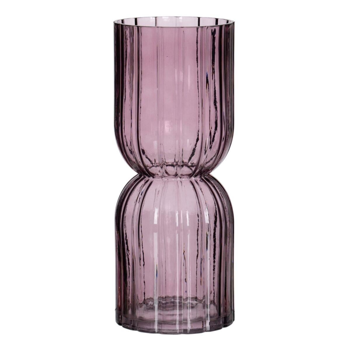 Vase Mauve Verre 12 x 12 x 30 cm | Leroy Merlin