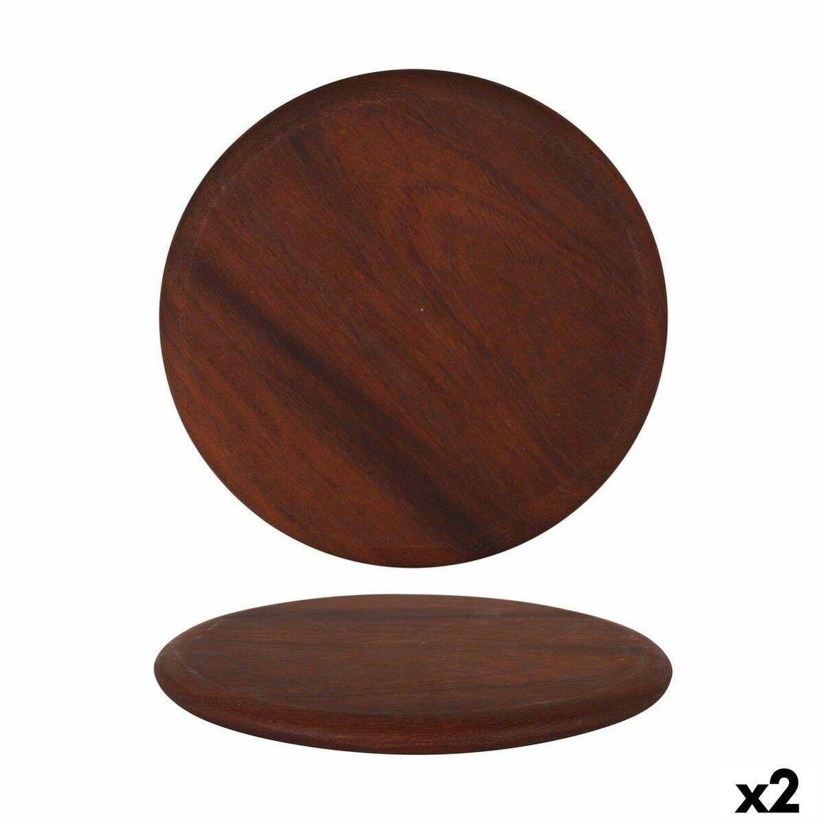 Plateau de service Viejo Valle Iroko Rond ø 32 x 1,8 cm (2 Unités ...