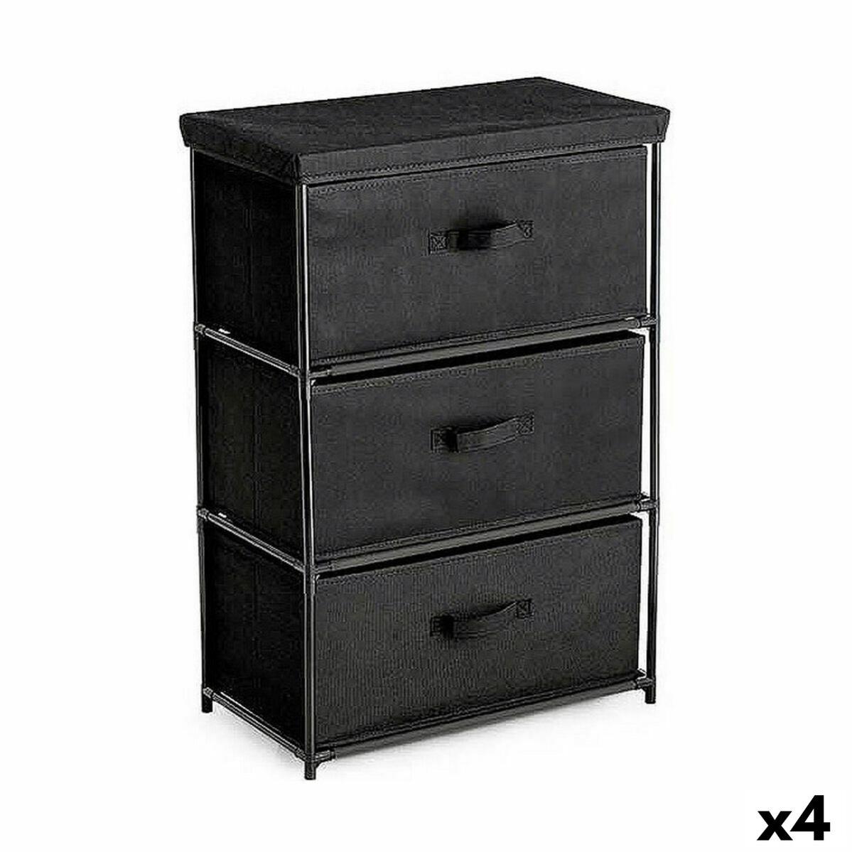 Caisson à Tiroirs Confortime Noir 55 x 30 x 75 cm | Leroy Merlin