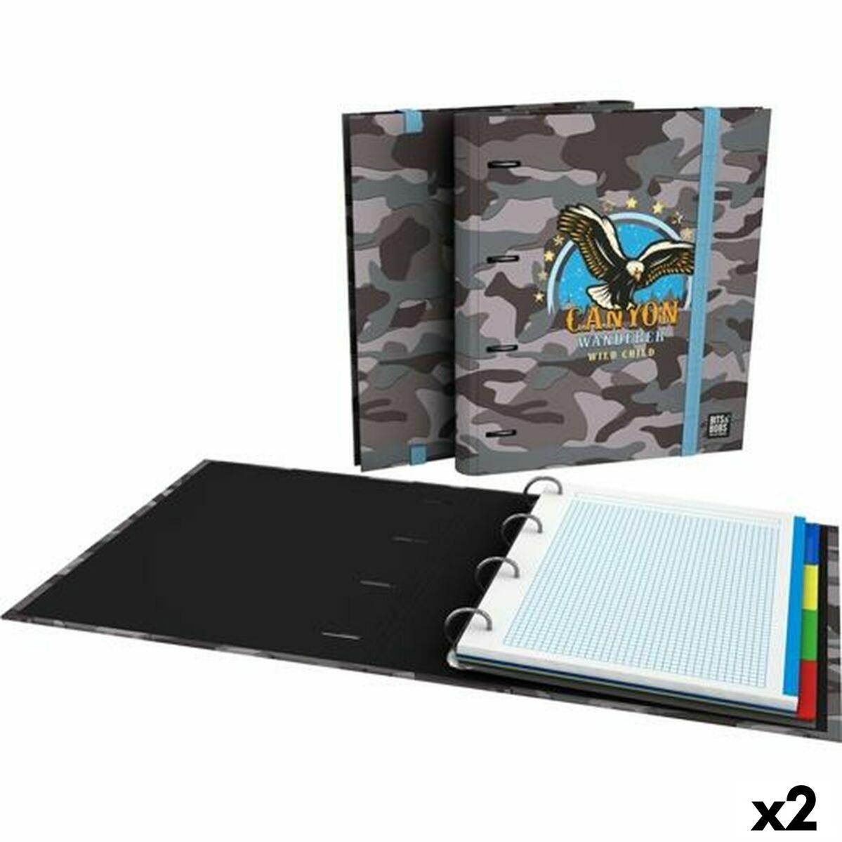 Reliure à anneaux Grafoplas Carpebook Stamps Gris A4 (2 Unités) | Leroy ...