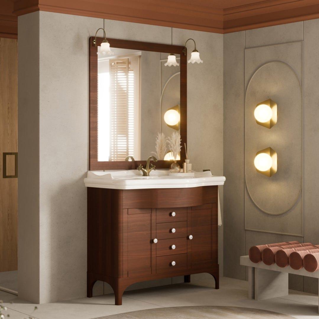 MOBILE BAGNO ARTE POVERA 115CM COLOR NOCE | TOSCANA | Leroy Merlin