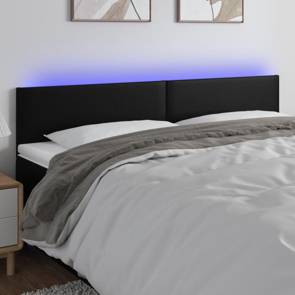 Tête de lit à LED Pour Lit adulte，Décoration murale Noir 180x5x78|88 cm ...