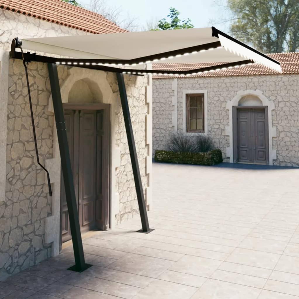 Toldo automático | Toldo parasol | Marquesina con LED sensor de viento ...