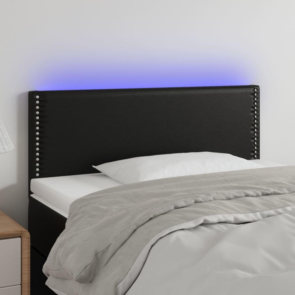 Tête de lit à LED Pour Lit adulte，Décoration murale Noir 80x5x78|88 cm ...