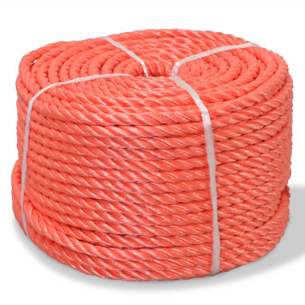 Corda | Cordone Intrecciata in Polipropilene 10 mm 100 m Arancione ...