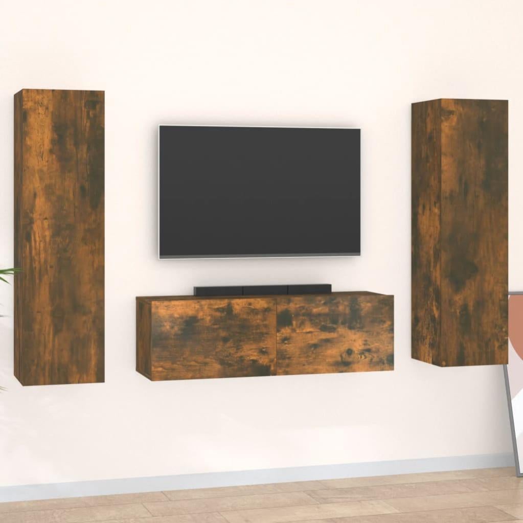 3 pcs Ensemble de meubles TV | Meuble de Rangement | Banc TV Moderne ...