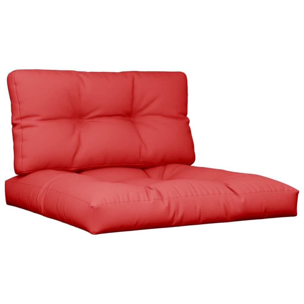 Coussins de palette 2 pcs，Coussin d’Assise，Dossier rouge tissu857239 ...