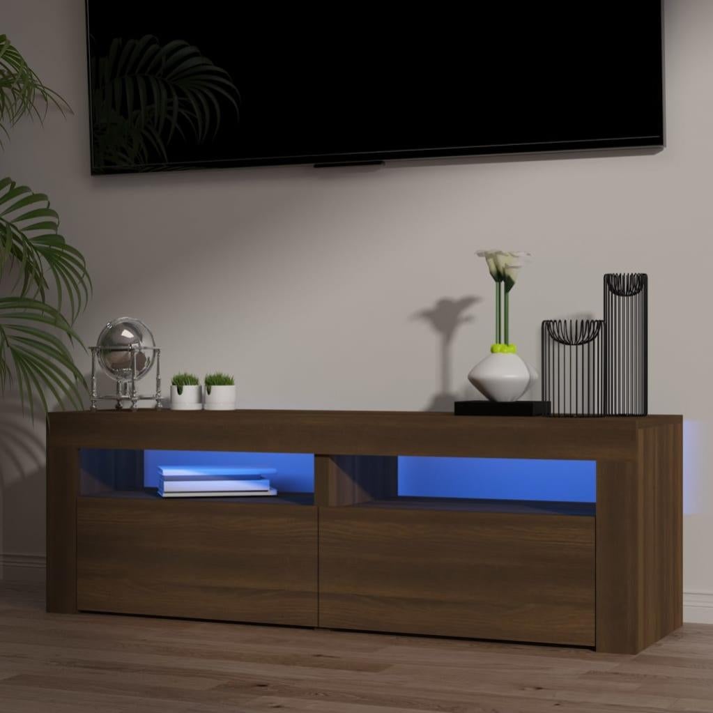 Support TV Moderne Support TV Métal Avec LED Et Prises - 160x60 Cm, 3 ...
